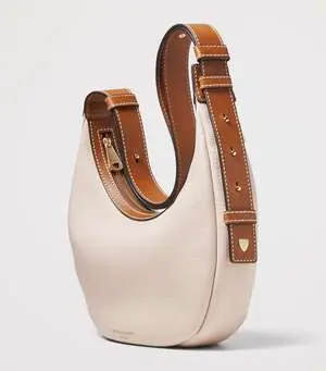 ASPINAL OF LONDON Small Soho Crescent Shoulder Bag - Neutral