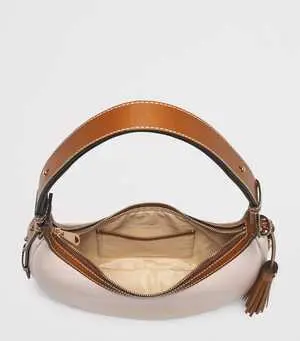 ASPINAL OF LONDON Small Soho Crescent Shoulder Bag - Neutral