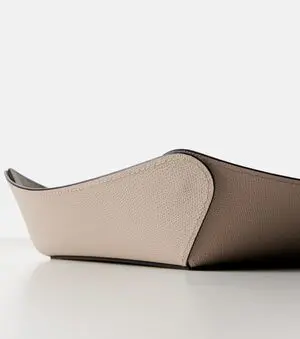 GIOBAGNARA Safran Medium Leather Bowl - Grey