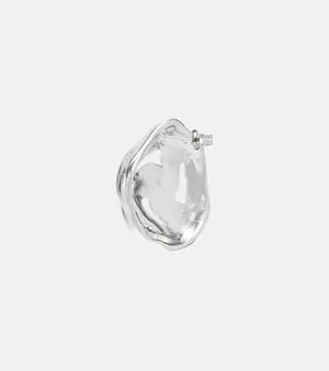 YSSO Knotted Plated Brass Earrings - Silver