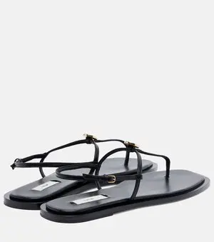 TOTEME Leather Thong Sandals With Buckle Fastening
