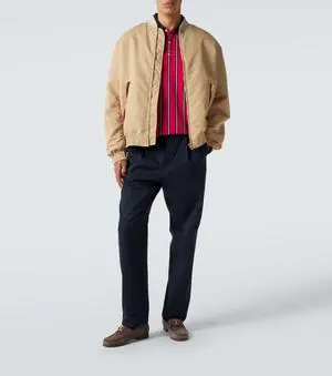 Valentino Garavani Vlogo Striped Polo Shirt - Red