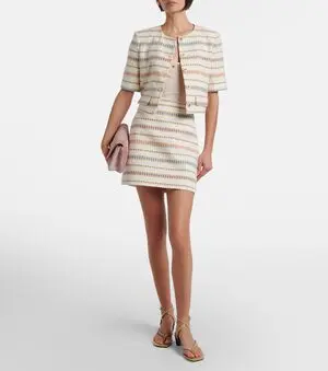 Veronica Beard Bohemia Striped Mini Skirt