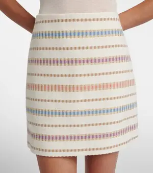 Veronica Beard Bohemia Striped Mini Skirt