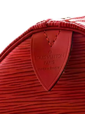 LOUIS VUITTON Speedy Handbag Epi Leather Satchel - Red