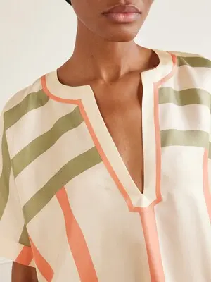 ERES Berlingot Printed Silk-twill Kaftan