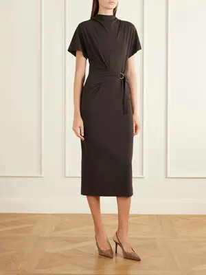 Brunello Cucinelli Belted Midi Dress
