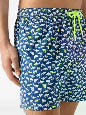 MC2 SAINT BARTH Micro Shark Print Swim Shorts