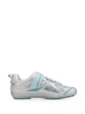 ATCROX Travel Touch-strap Sneakers With Metallic Finish - Silver