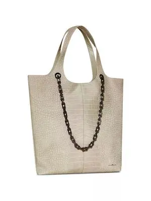John Richmond Chain Detail Crocodile-effect Tote Bag