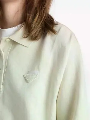 Prada Long-sleeved Piqué And Jersey Polo Shirt