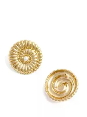SELF-PORTRAIT Crystal-embellished Spiral Earrings