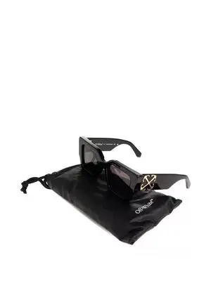 Off-White Arrows Motif Square Frame Sunglasses - Black