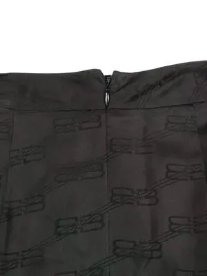 Balenciaga Bb Logo Pattern Jacquard Skirt