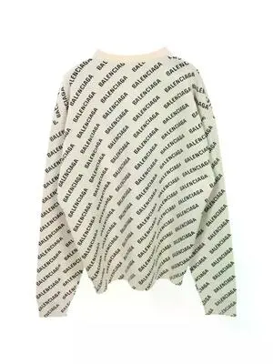 Balenciaga All-over Logo Knit Sweater