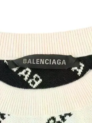 Balenciaga All-over Logo Knit Sweater