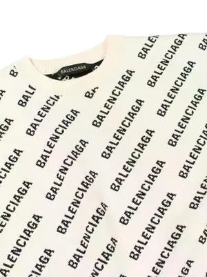 Balenciaga All-over Logo Knit Sweater