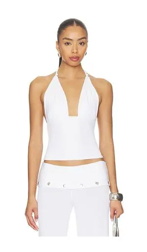 BELLA VENICE Halterneck Top - White