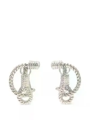 Hermès Rope-effect Clip-on Earrings - Silver