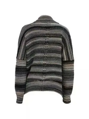 Zadig&Voltaire Tanya Striped Crochet Knit Cardigan