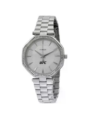 TIMEX Ufc Jewel Crystal-embelished Bezel 36mm Watch - Silver