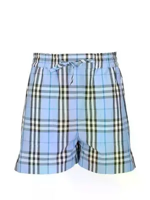 Burberry Check Print Drawstring Shorts