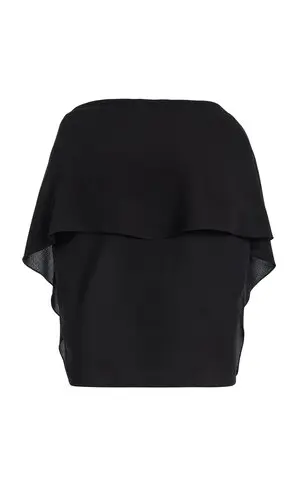 Michael Kors Cape-sleeve Wool Crepe Blouse