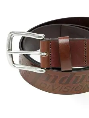 DIESEL® Logo Embossed Leather Belt