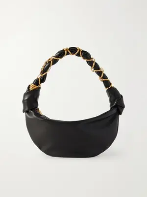 Saint Laurent Amalia Mini Leather Shoulder Bag - Black