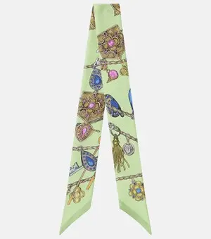 Versace Floral Silk Twill Scarf - Multicoloured