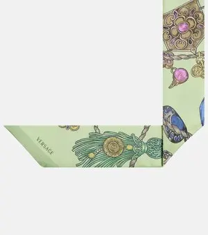 Versace Floral Silk Twill Scarf - Multicoloured