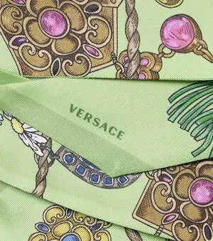 Versace Floral Silk Twill Scarf - Multicoloured