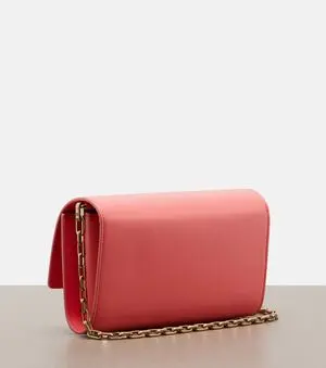 CHRISTIAN LOUBOUTIN Bettina Small Leather Wallet On Chain - Pink