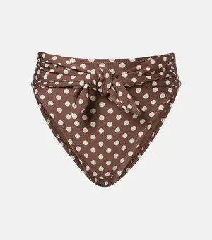 MONTCE Vivian Polka-dot Bikini Bottoms - Brown