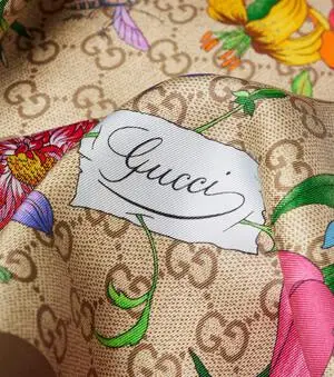 Gucci Gg Flora Silk Twill Scarf - Multicoloured