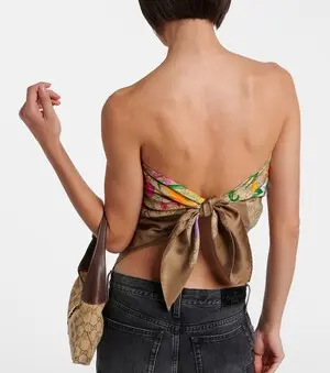 Gucci Gg Flora Silk Twill Scarf - Multicoloured
