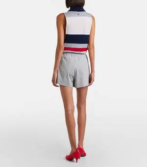 Versace Logo Cotton Jersey Shorts