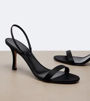 THE ROW Ella Satin Slingback Sandals