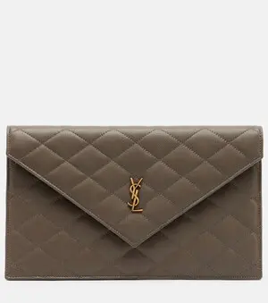 Saint Laurent Quilted Leather Clutch