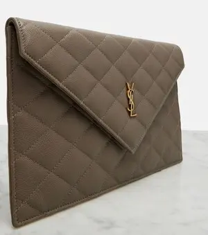 Saint Laurent Quilted Leather Clutch