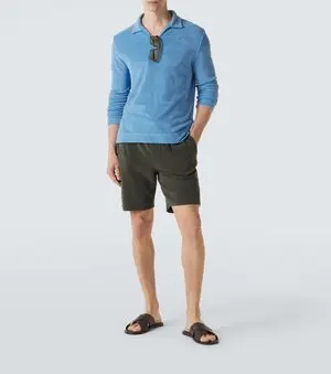 Fedeli Cotton Terry Shorts - Green
