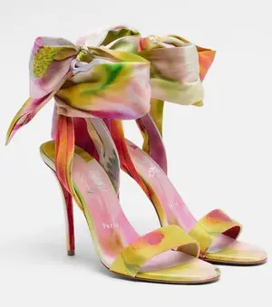 CHRISTIAN LOUBOUTIN Christian Louboutin Miss Z Sandal Du Desert Crepe Satin Sandals Multicoloured