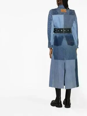 MARINE SERRE Panelled Denim Coat