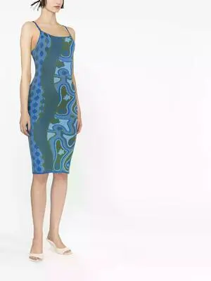 Ahluwalia Graphic-print Fitted Dress