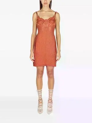 ISA BOULDER Interwoven Design Mini Dress
