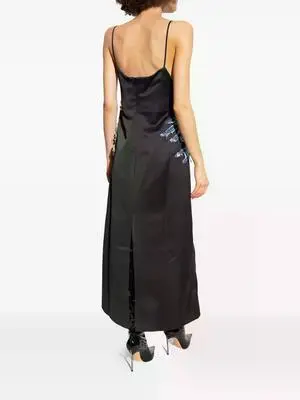 Y/project Satin Spaghetti Strap Square Neck Dress
