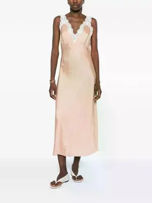 Sandro Lace-trim Embellished Midi Dress