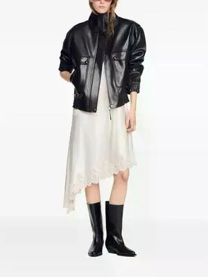 Sandro Leather Jacket - Black
