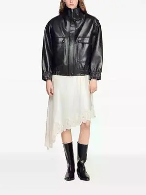 Sandro Leather Jacket - Black