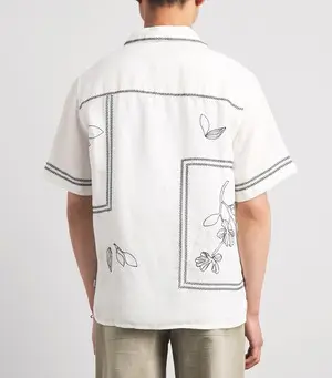 WAX LONDON Linen Embroidered Didcot Shirt